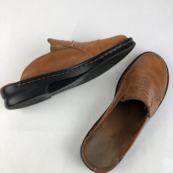 Clarks | Shoes | Clarks Womens Leather Mules Slip On Close Toed | Poshmark